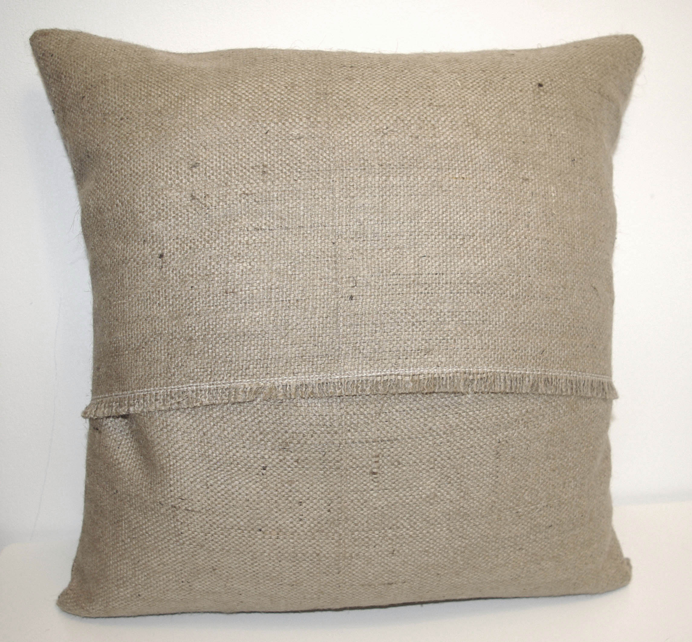 French Stamp Vintage Rustic Design Burlap Canvas Pillow Cover on Luulla